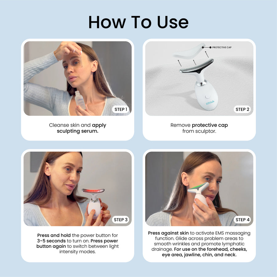 Liftlab Face Sculpting Tool - Red Light Neck & Face Lift Device